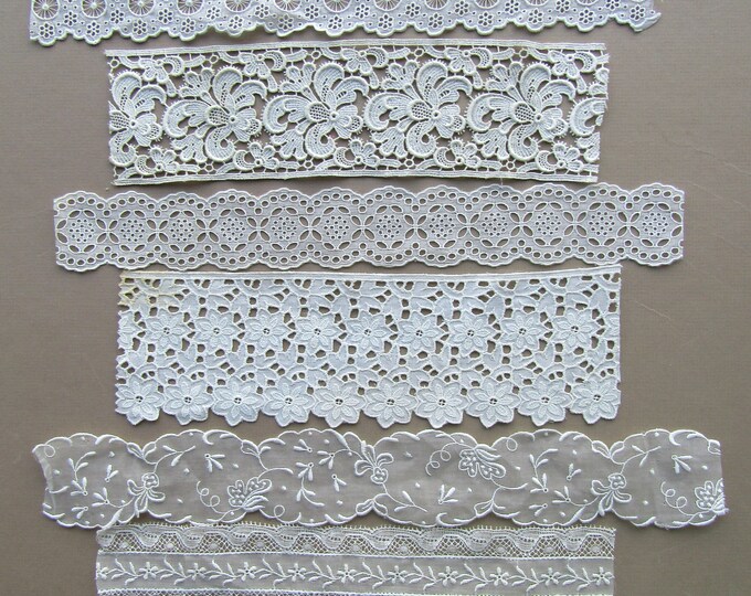Vintage 1900 - 1940's Lace, Trim Pieces, Journal Embellishments ...