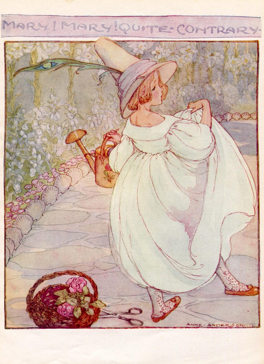 Antique 1930's Original Child's Story Bookplate Illustration, Print ...