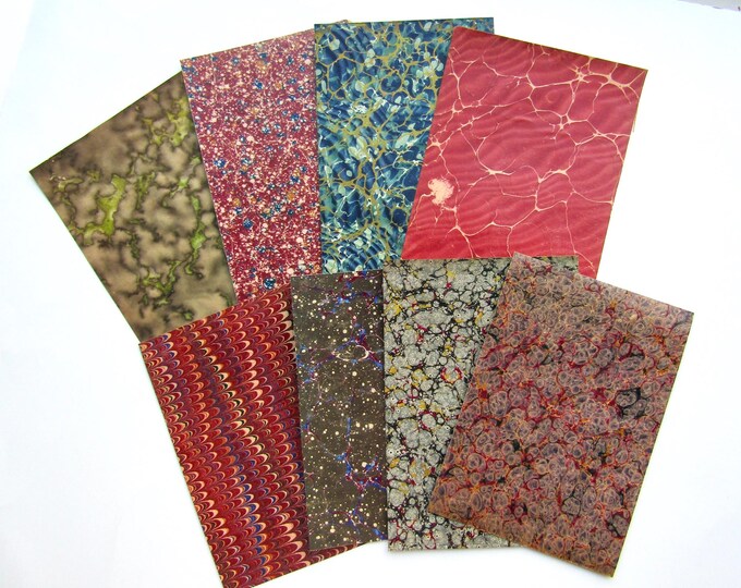 Set of Antique Original Marbled Design Book End Papers for Your ...