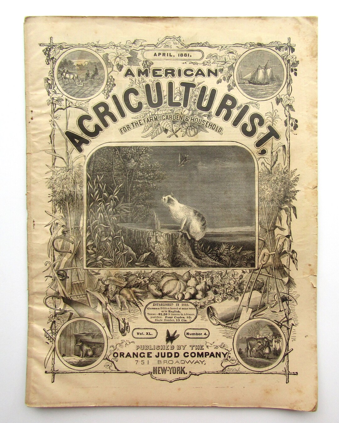 Antique April, 1881 American Agriculturist Illustrated Magazine, Farm ...