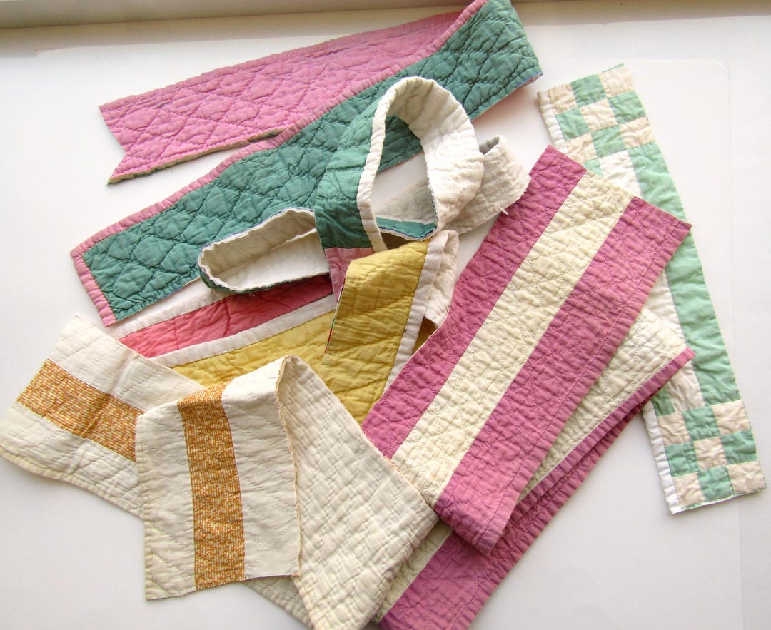 Vintage Quilt Borders Bundle for Your Projects and Creative Work, 1940 ...