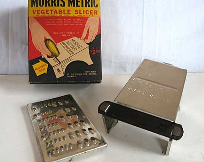 Vintage 1950 Morris Metric Vegetable Slicer in Advertising Box W Hand ...