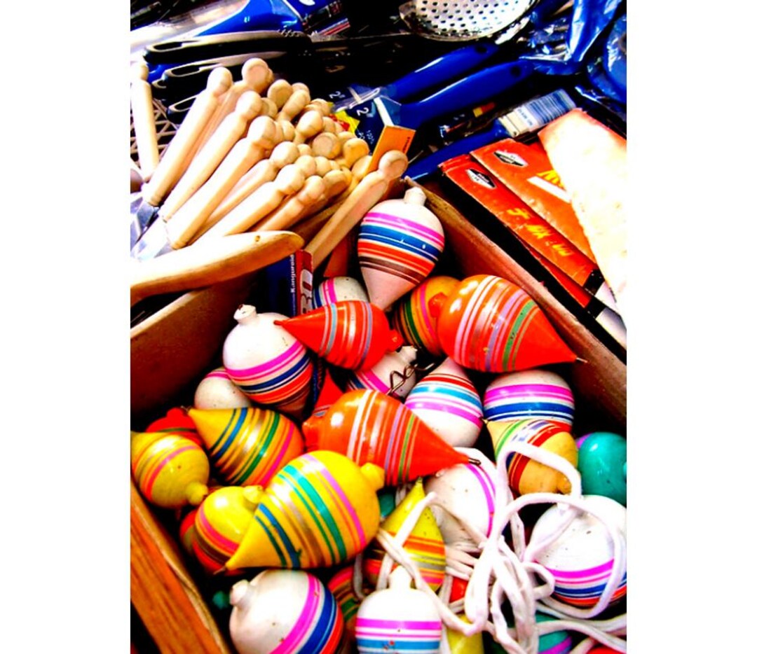 Traditional Mexican Colorful Top/traditional Mexican Toy/spinning Top ...