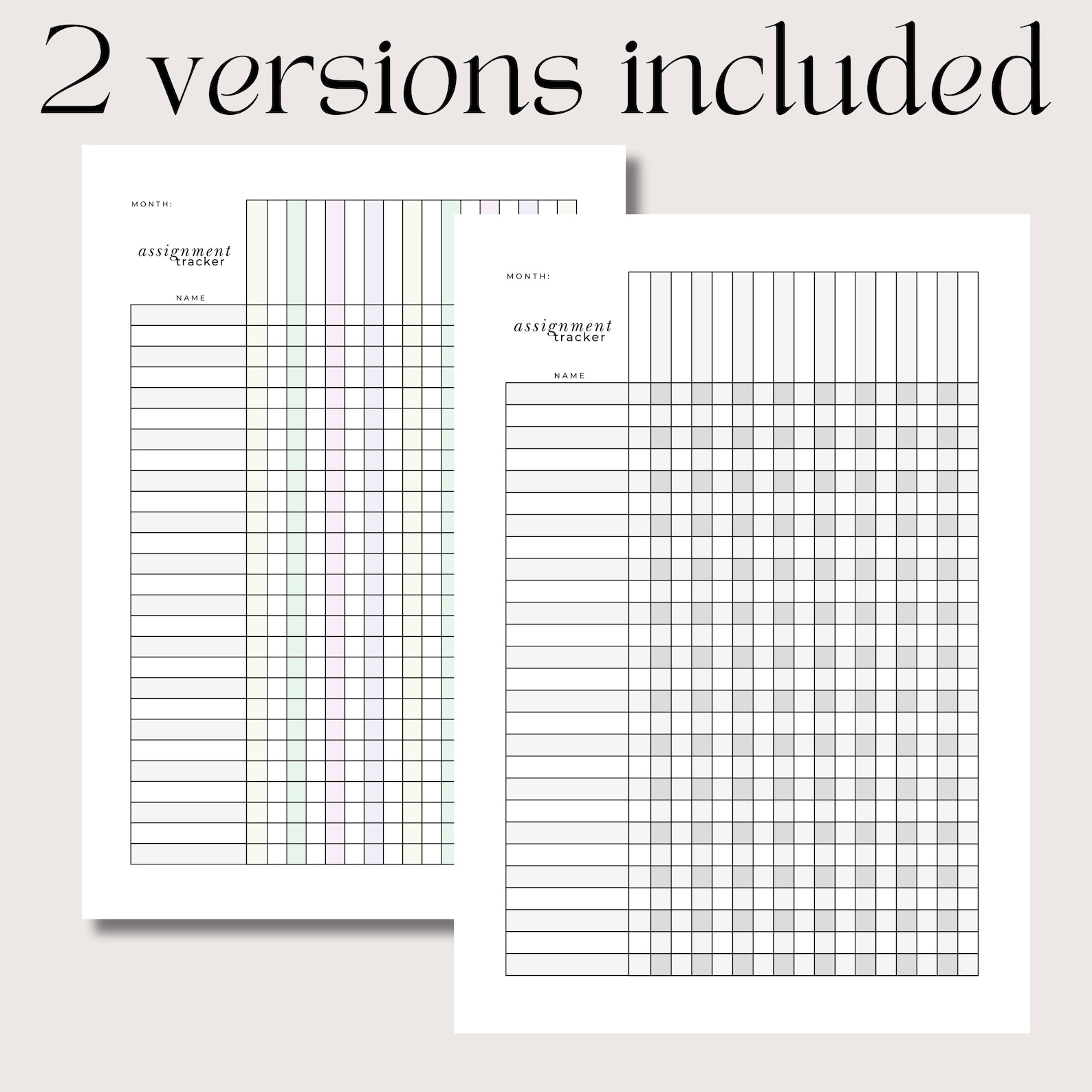 Teacher Assignment Log - Student Assignment Tracker - Back to School ...