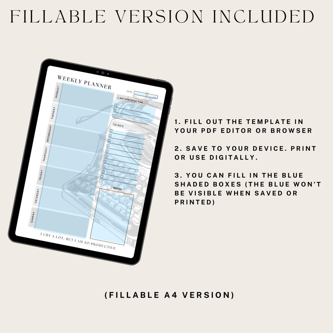 Swiftie Weekly Planner Printable Horizontal Schedule Minimal Weekly ...