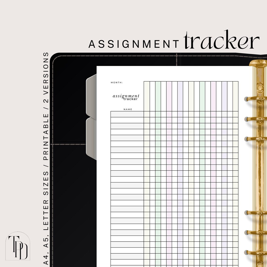 Teacher Assignment Log - Student Assignment Tracker - Back to School ...