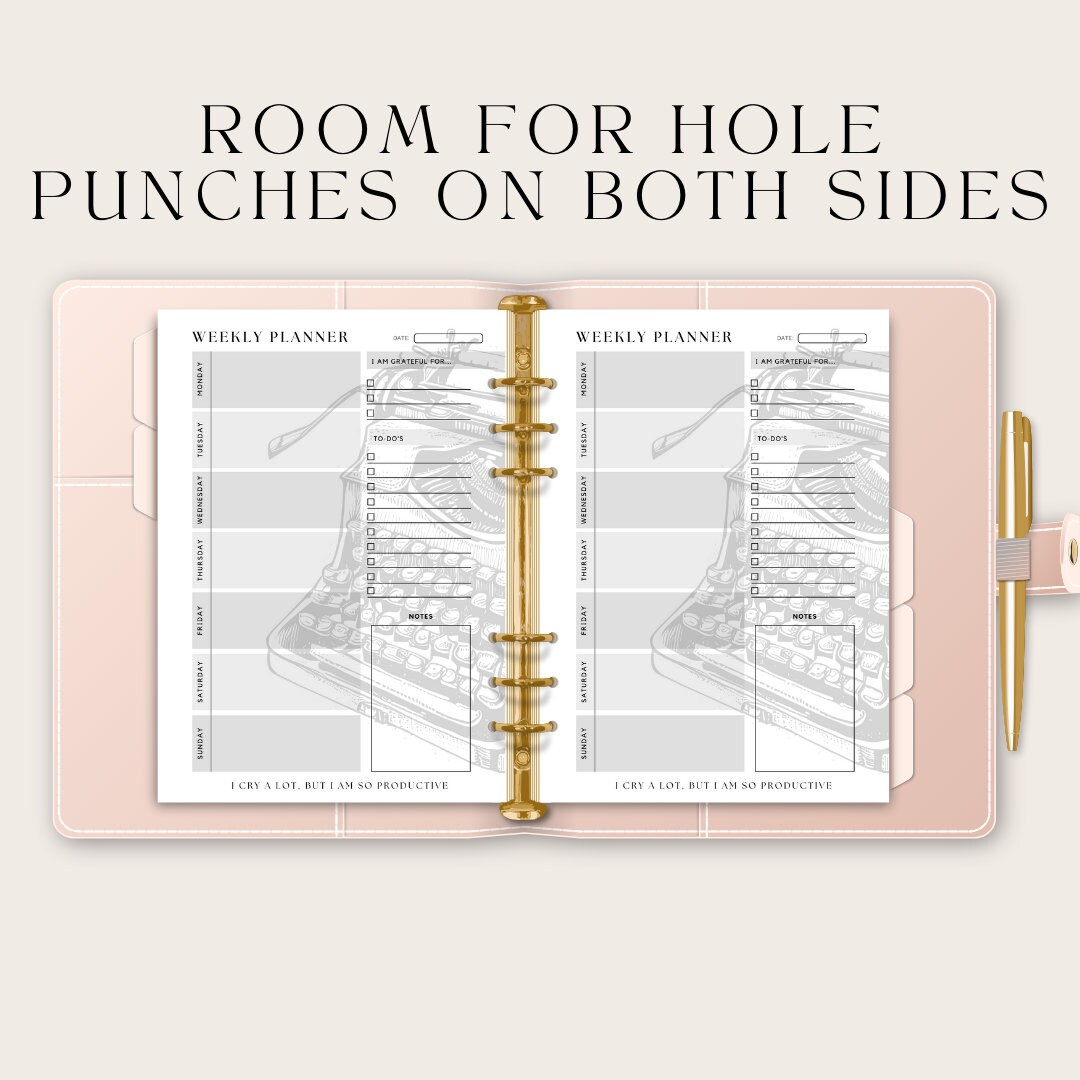 Swiftie Weekly Planner Printable Horizontal Schedule Minimal Weekly ...