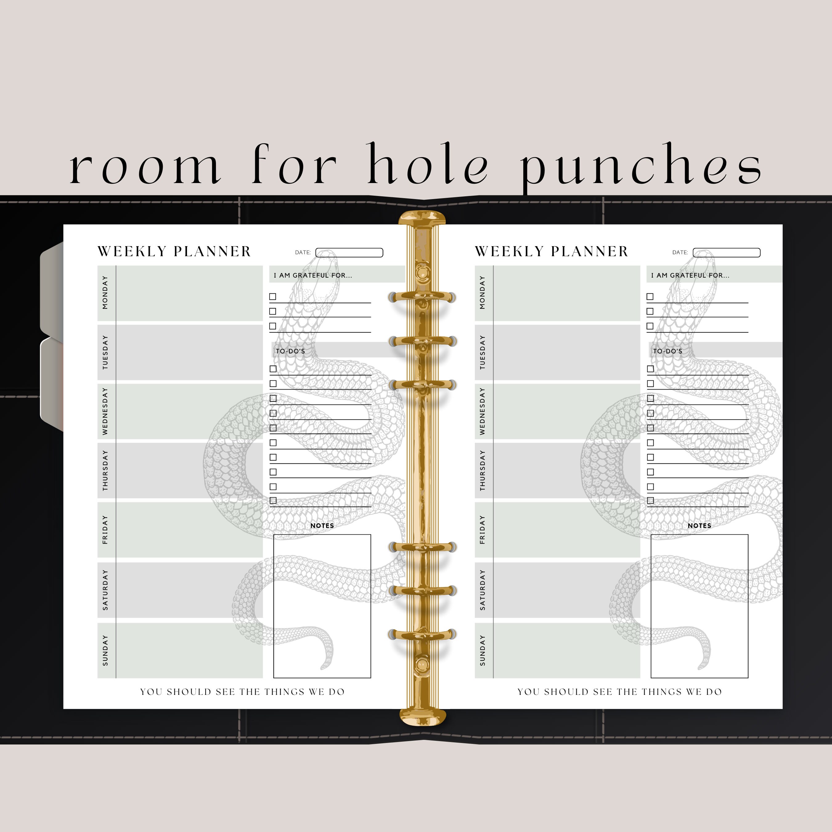 Swiftie Weekly Planner Printable Horizontal Schedule Minimal Weekly ...