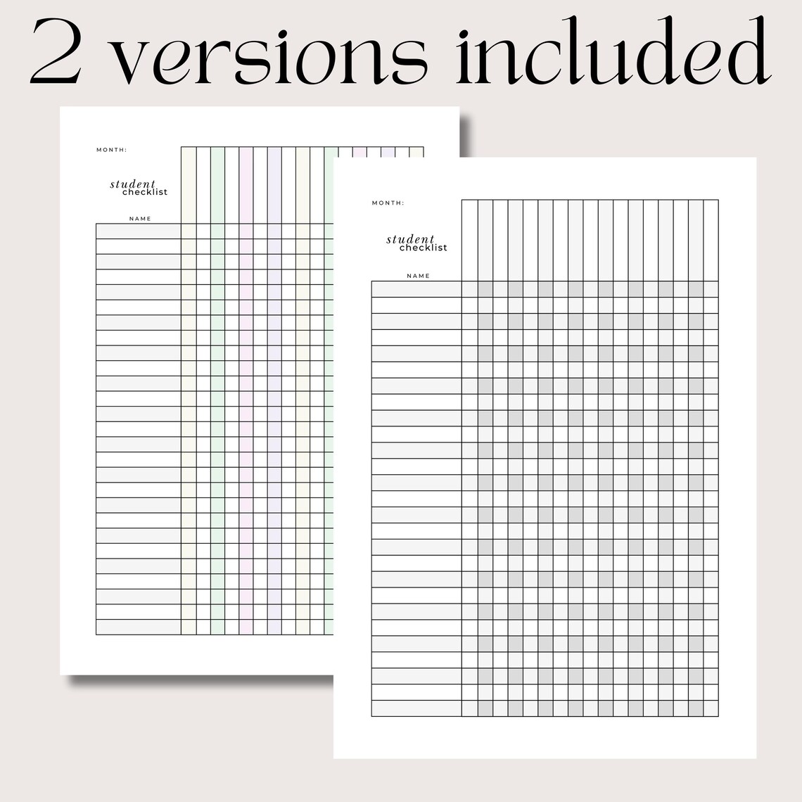 Student Checklist & Teacher Log - Back to School Essential - Teacher ...