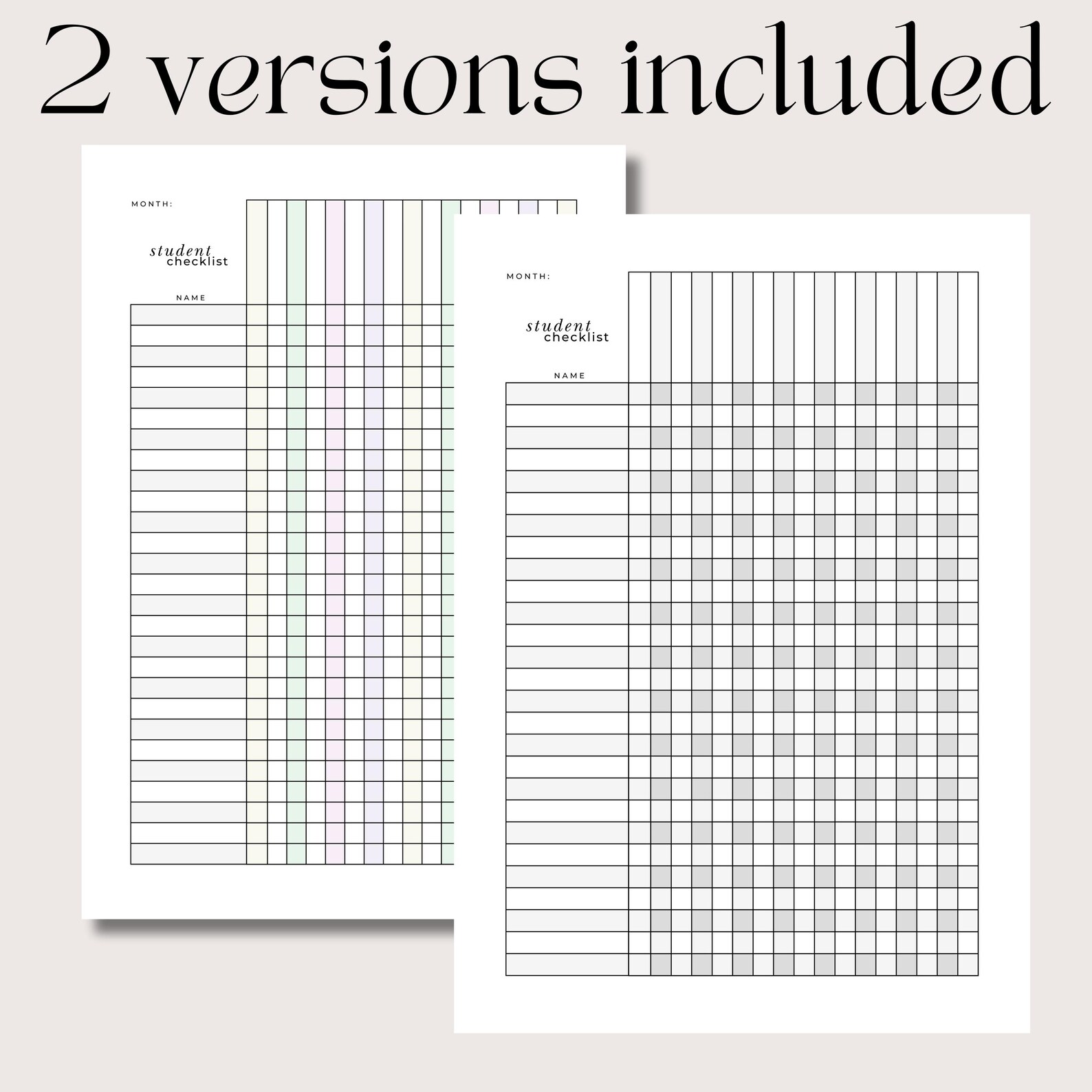 Student Checklist & Teacher Log - Back to School Essential - Teacher ...