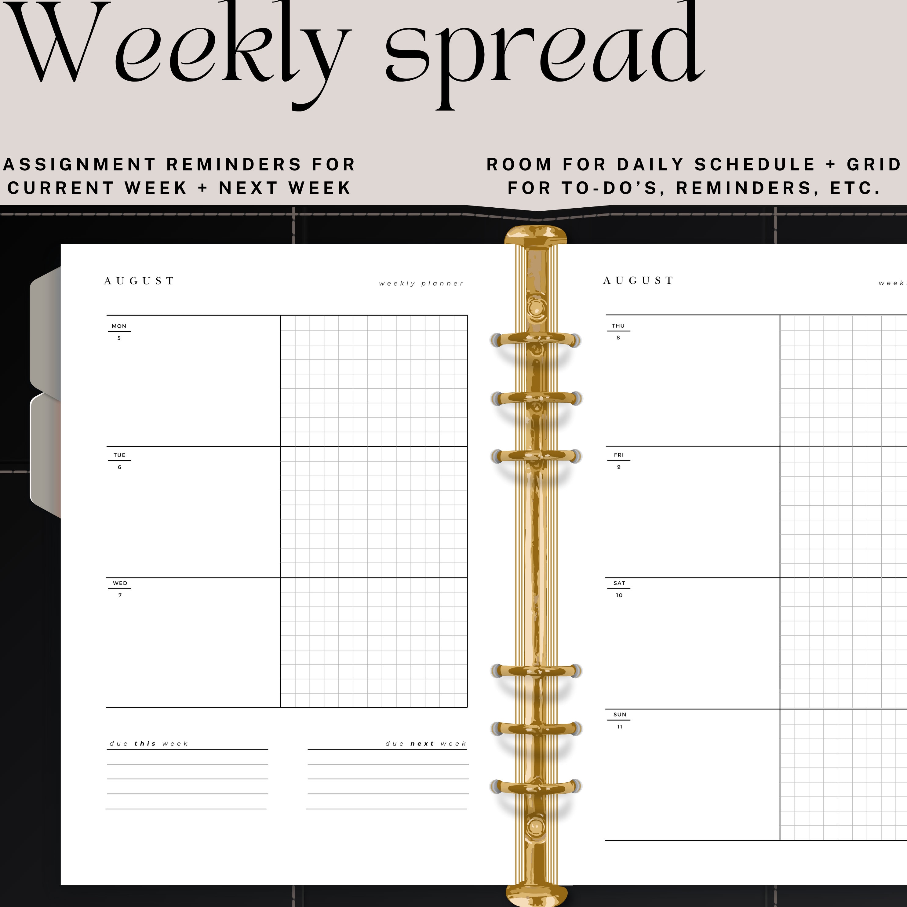 2024 2025 Academic Planner Printable, Student Planner, High School ...