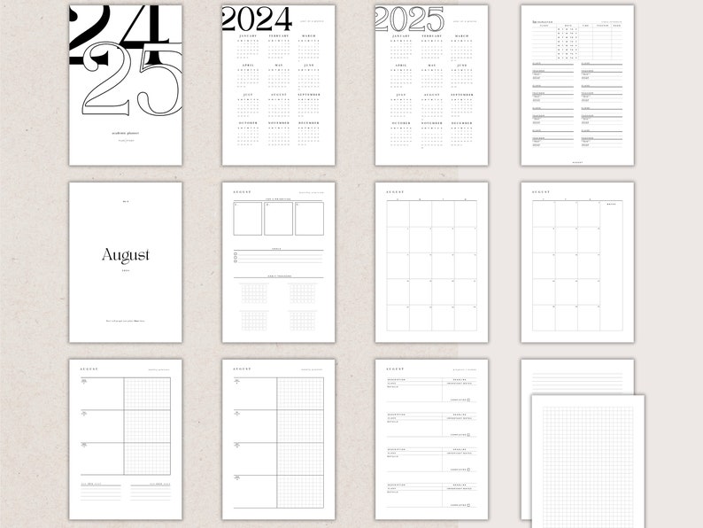 Student Academic Planner 2024-2025, Semester Schedule & Homework ...