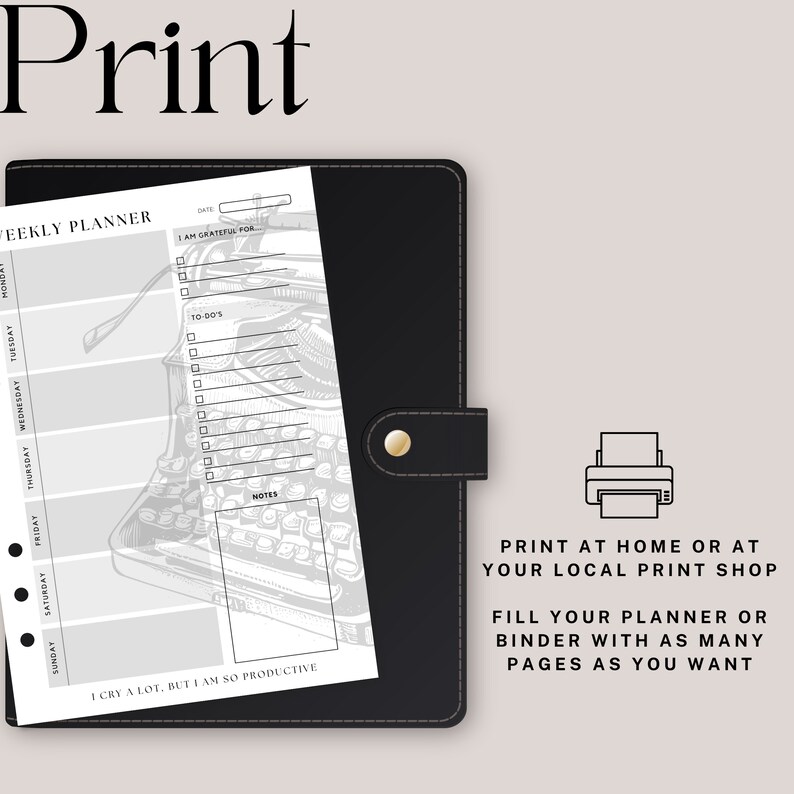 Swiftie Weekly Planner Printable Horizontal Schedule Minimal Weekly ...