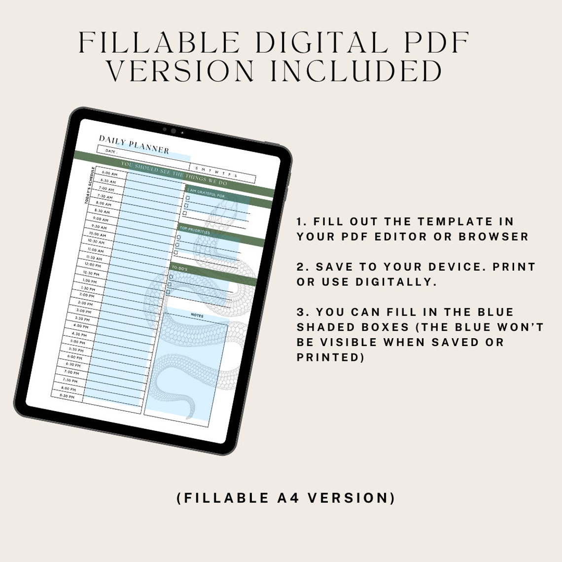 Swiftie Half Hourly Planner Printable Bundle, Time Blocking Template ...