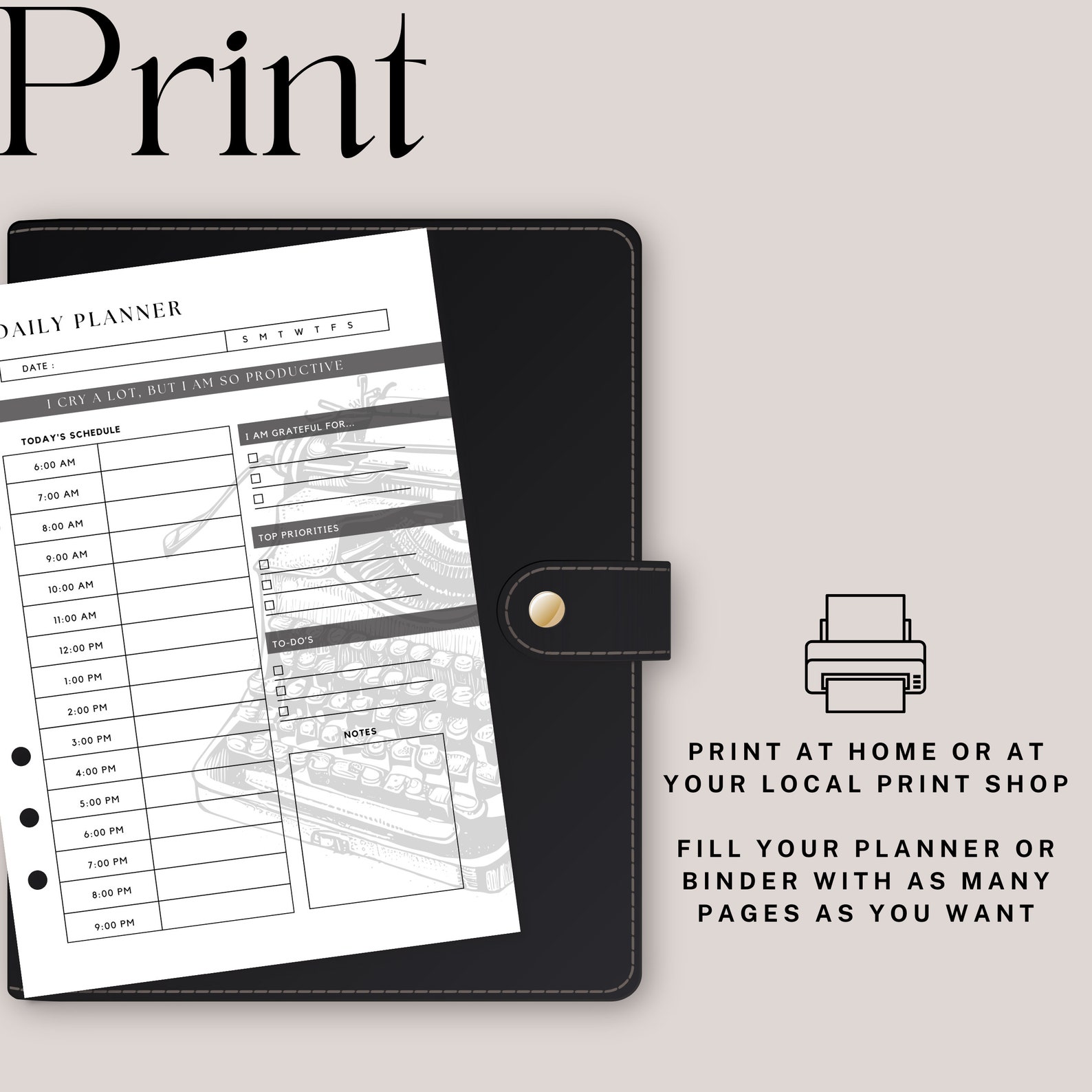Swiftie Hourly Planner Printable, Time Blocking Template, Daily Planner ...