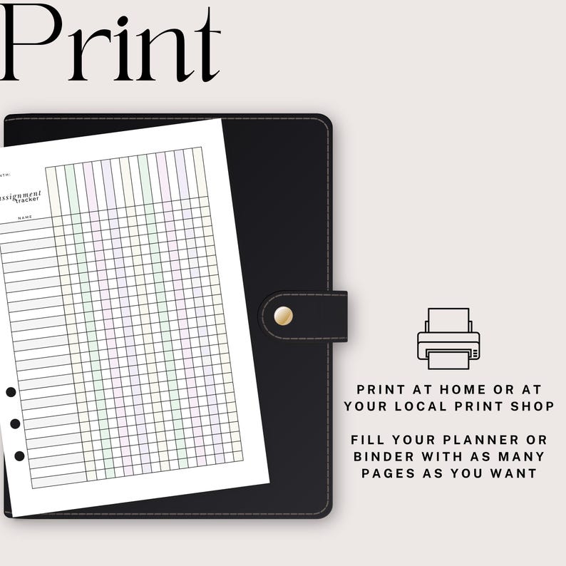 Teacher Assignment Log - Student Assignment Tracker - Back to School ...