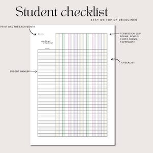 Teacher Planner Bundle: Student Checklist, Homework Log, Assignment ...