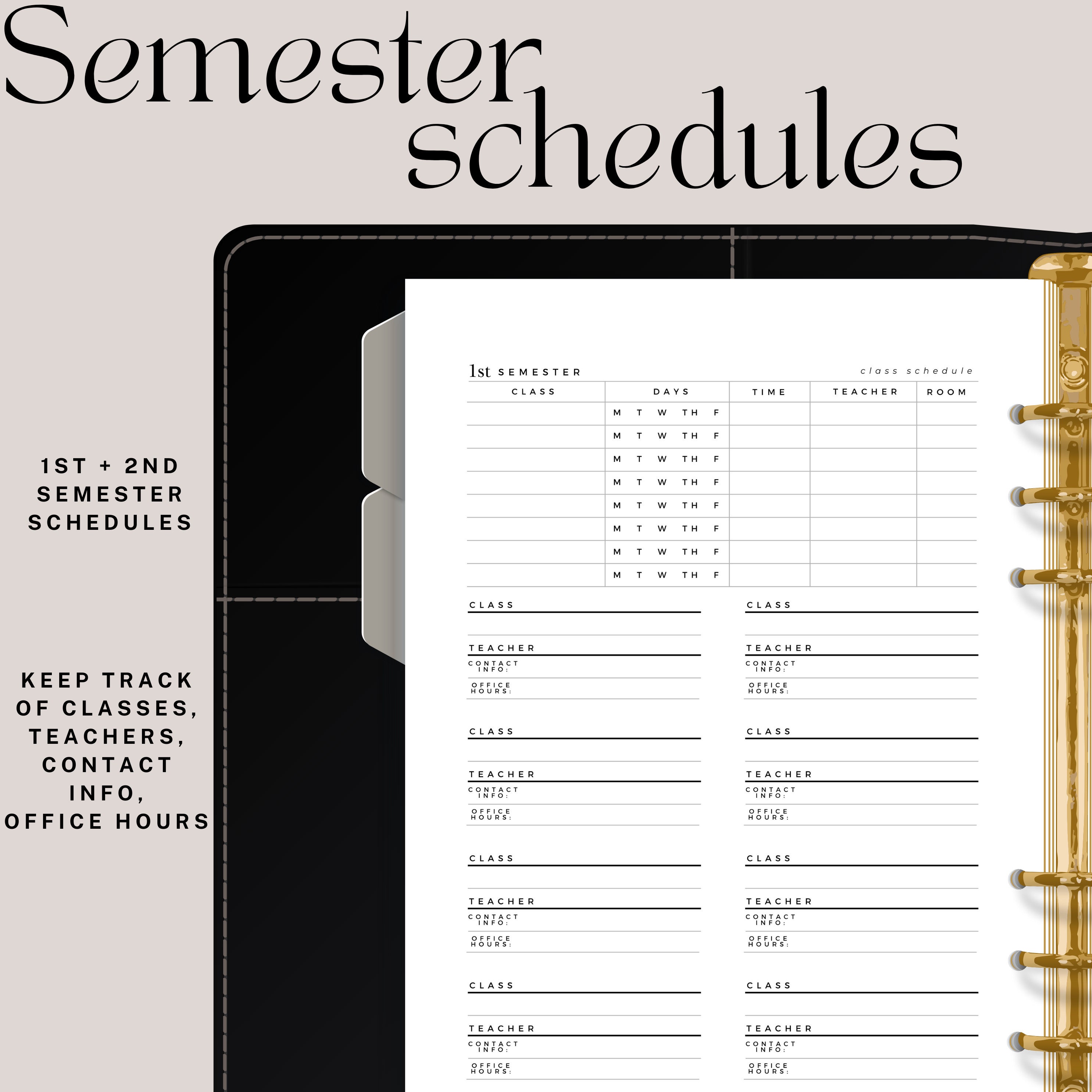 2024 2025 Academic Planner Printable, Student Planner, High School ...