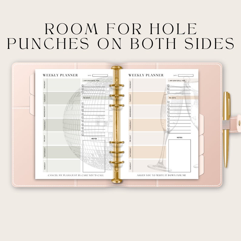 Swiftie Weekly Planner Printable Bundle Horizontal Schedule Minimal ...