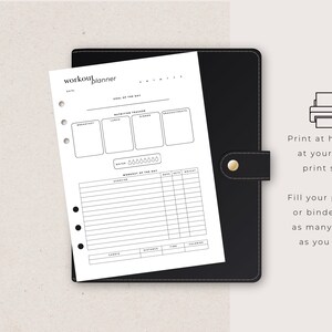 Workout Planner Printable, Exercise Tracker, Meal Planner, Nutrition ...