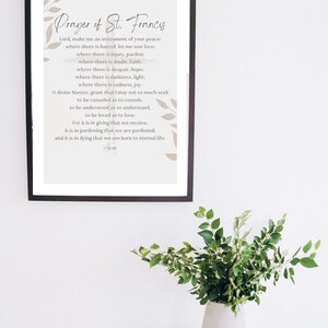 St. Francis of Assisi prayer for Peace - Etsy