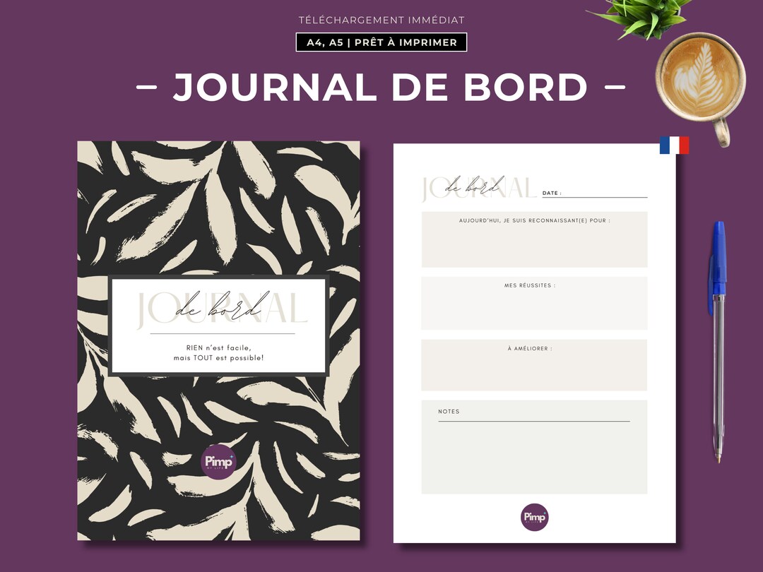 Printable Logbook, Gratitude, Daily Tracking, Pdf, A4, A5, Digital, in ...