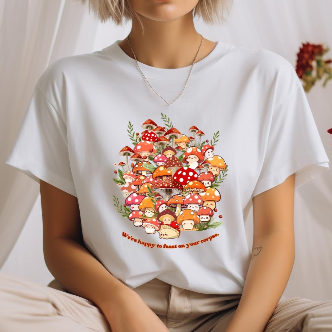 Funny Mushroom Shirt, Mushroom Hunting T Shirt, Feast on Your Corpse Tank, Funny Nature Shirts ...
