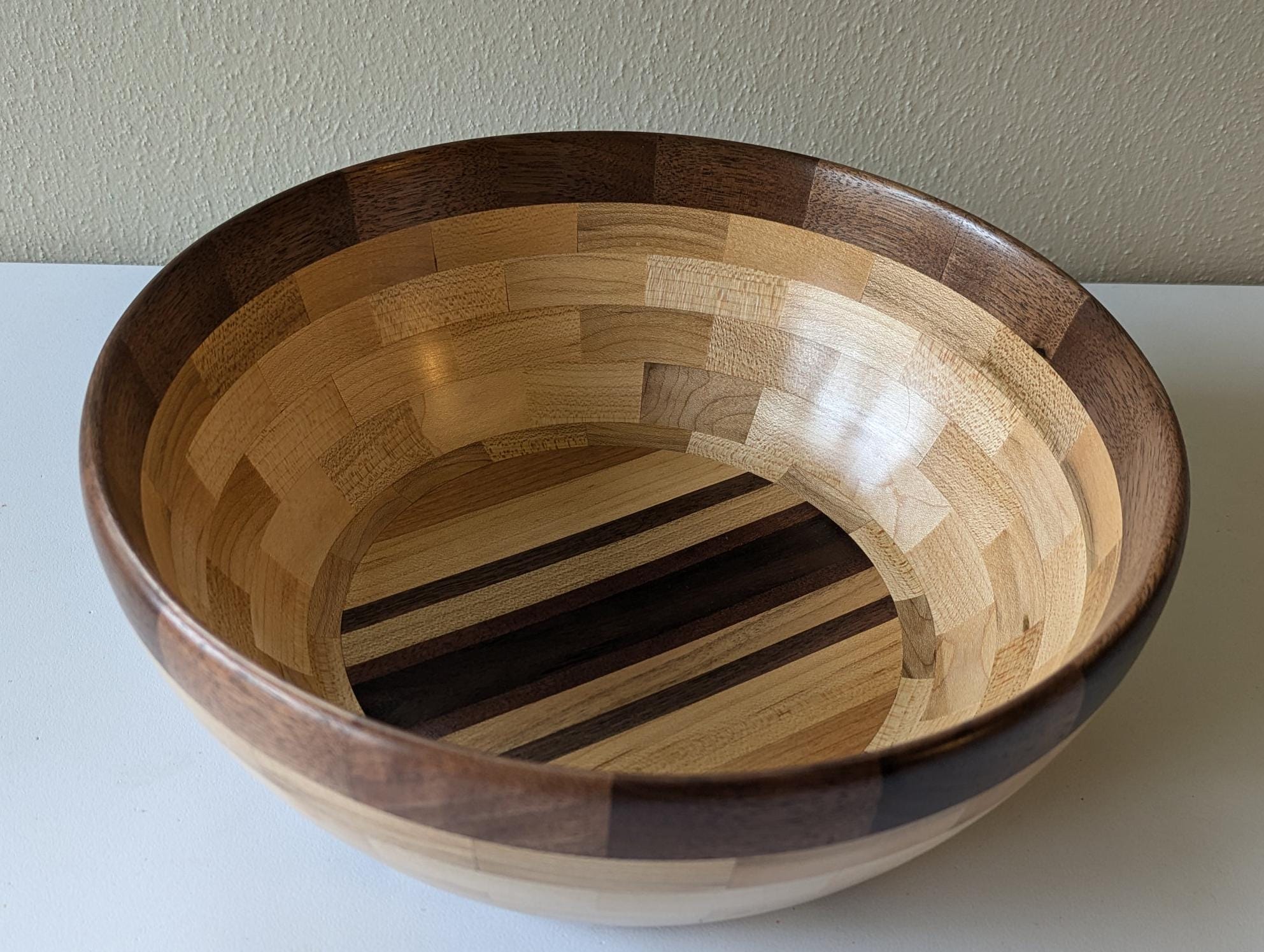 Segmented Maple Wooden Bowl - Etsy