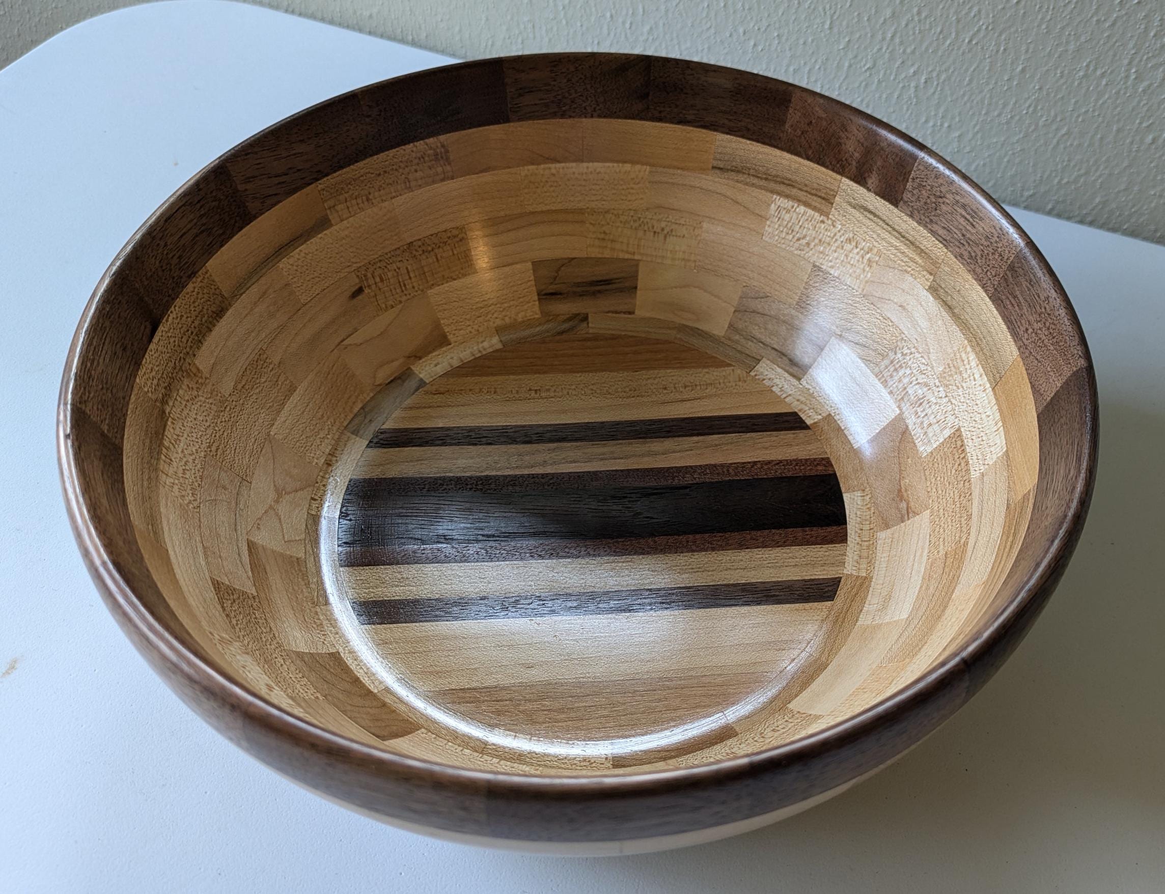 Segmented Maple Wooden Bowl - Etsy