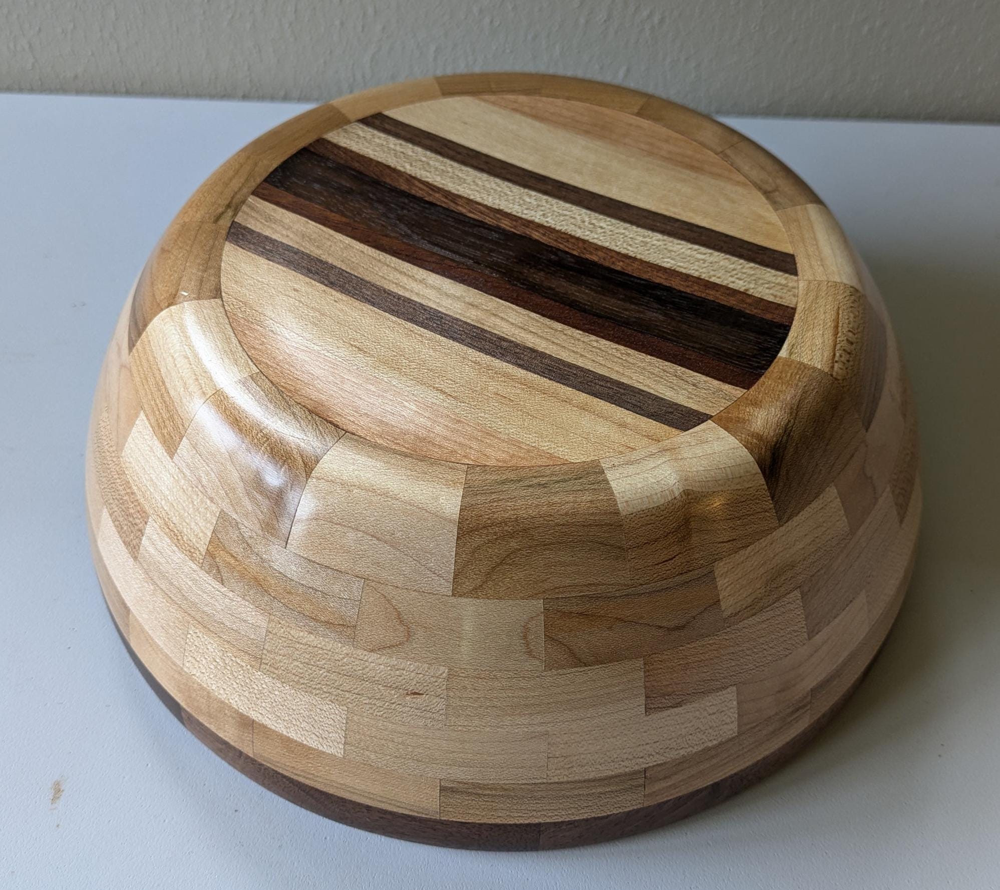 Segmented Maple Wooden Bowl - Etsy
