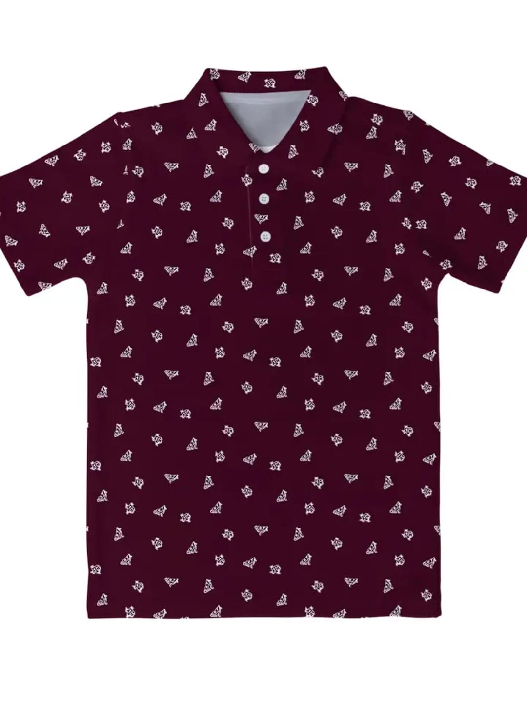 Texas A&M Aggies Repeat Logo Short Sleeve Polo Shirt - Etsy