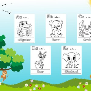 Printable Alphabet Coloring Book animal Edition Alphabet Coloring Page ...