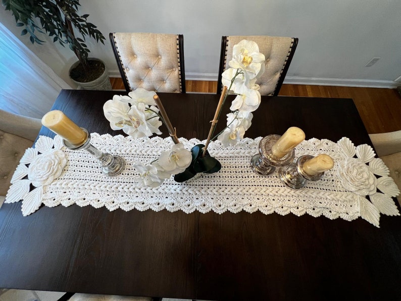 Handmade Crochet Table Runner Elegant and Unique Home Decor Perfect for ...