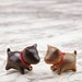 Wooden Cats & Dogs Figurines, Hand Carved Sculptures for Home Office ...