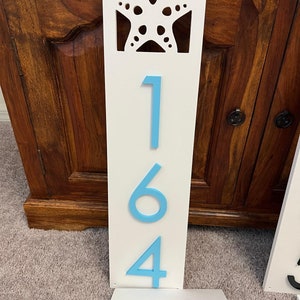 Coastal Address Numbers Plaque | Vertical or Horizontal | Beach House ...