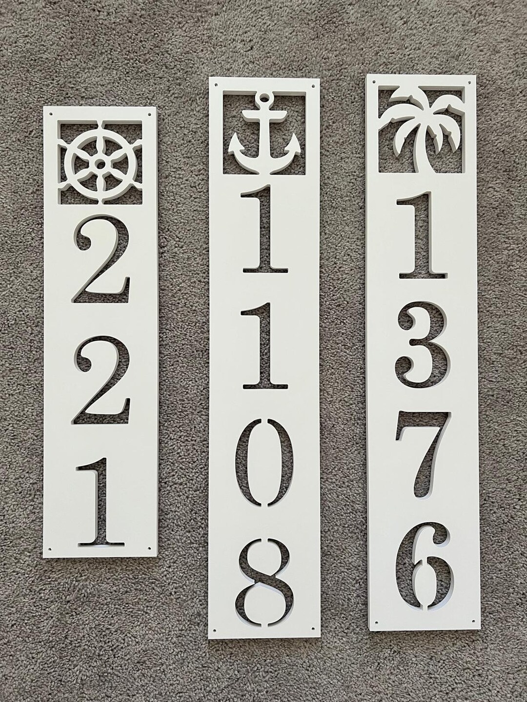 Cut Out Home Address Numbers | Vertical or Horizontal | Beach House ...