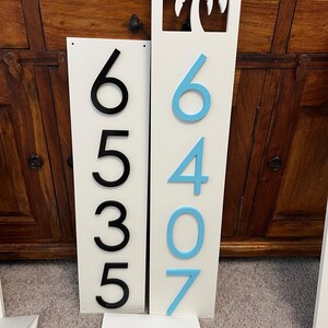 Coastal Address Numbers Plaque | Vertical or Horizontal | Beach House ...