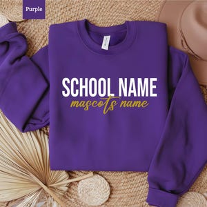 Custom School Sweathirt, Personalized Text Sweater, School Logo ...