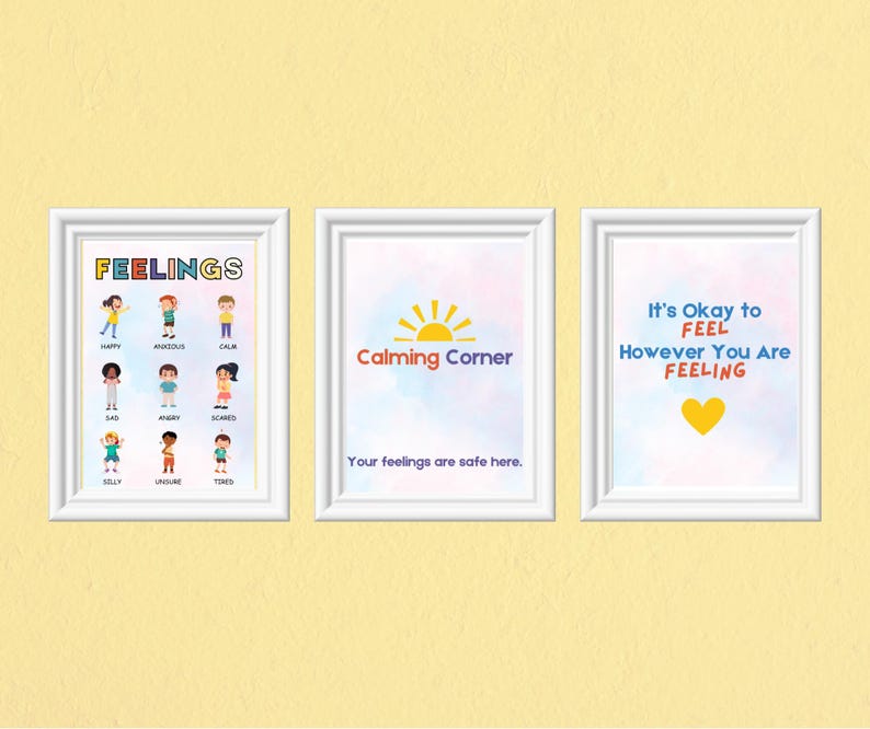 Calming Corner Posters, Feelings Poster, Calm Corner Classroom Decor ...