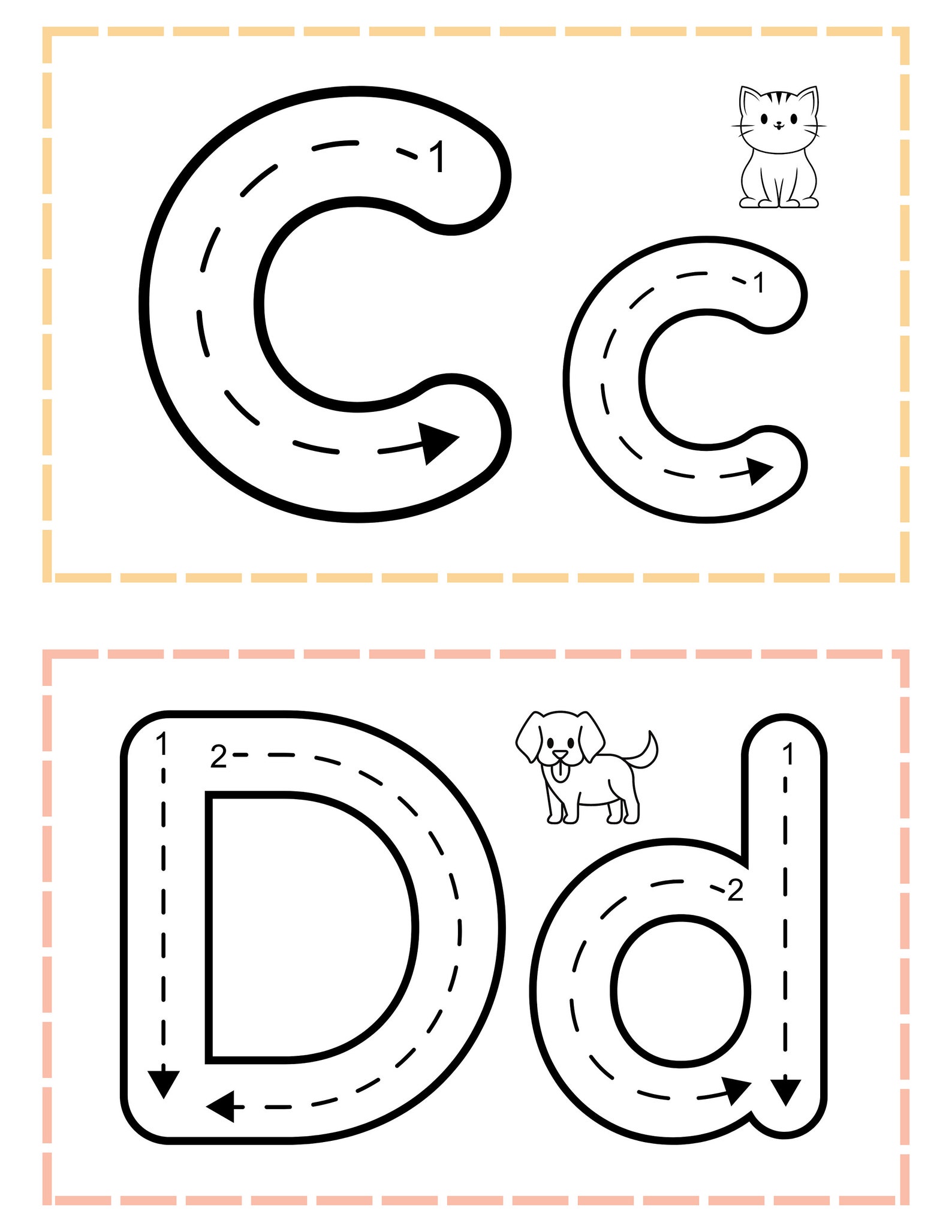 Alphabet Tracing Worksheets, Daycare Learning Worksheets, Preschool ABC ...