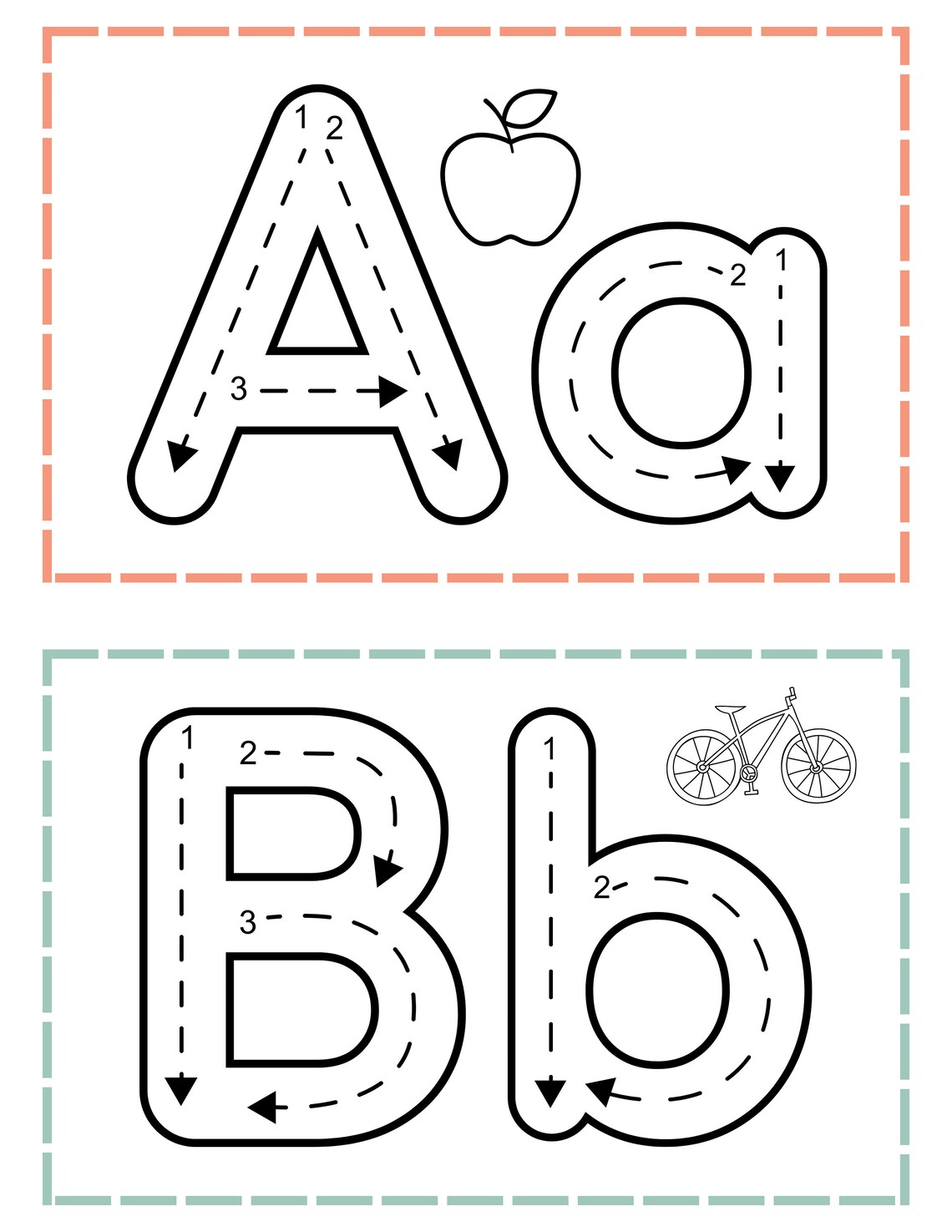 Alphabet Tracing Worksheets, Daycare Learning Worksheets, Preschool ABC ...