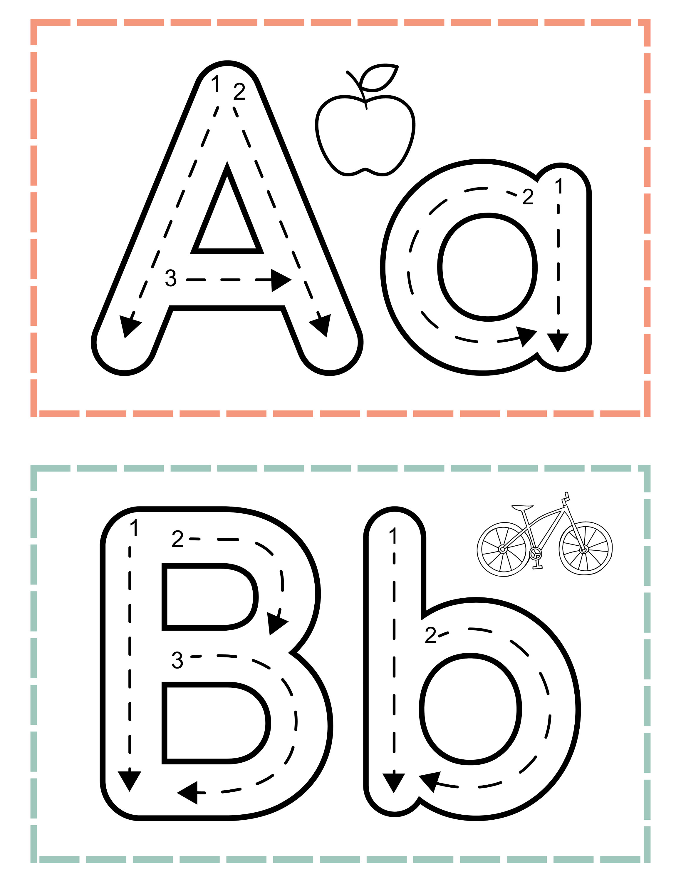 Alphabet Tracing Worksheets, Daycare Learning Worksheets, Preschool ABC ...