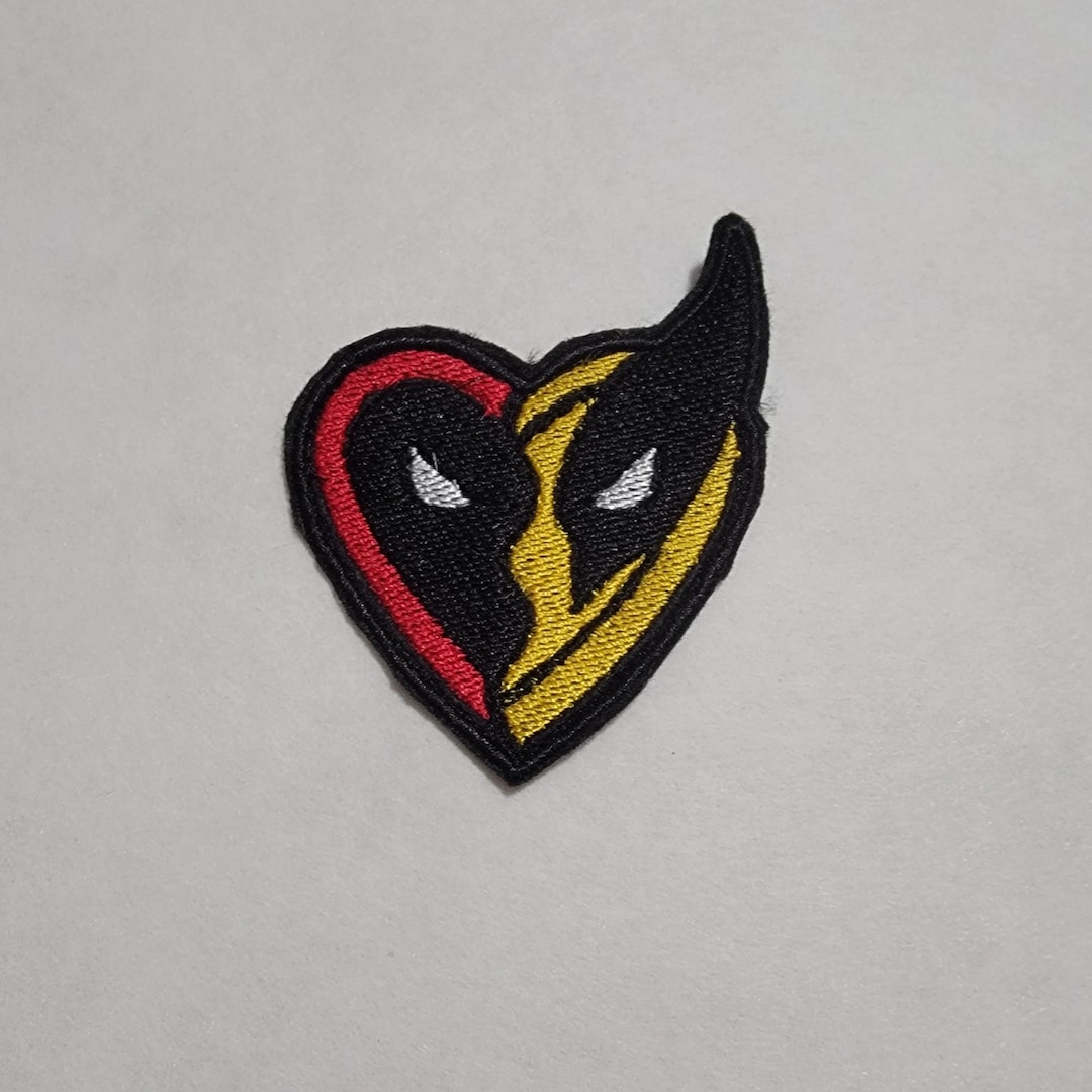 Deadpool and Wolverine Heart Iron-on Patch - Etsy