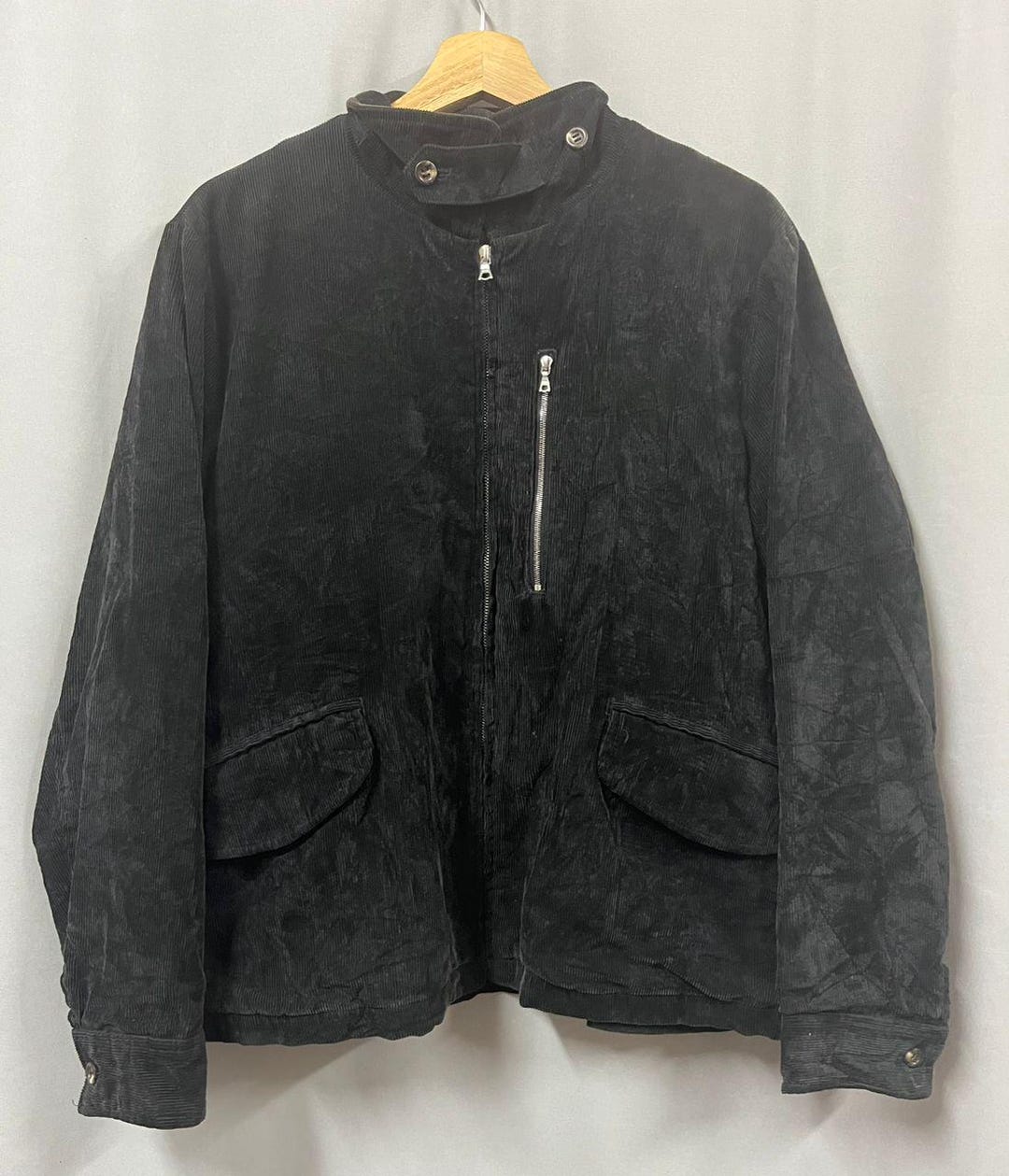 Vintage Jacket Japanese Brand Tetsu Spa Colour Black Corduroy - Etsy