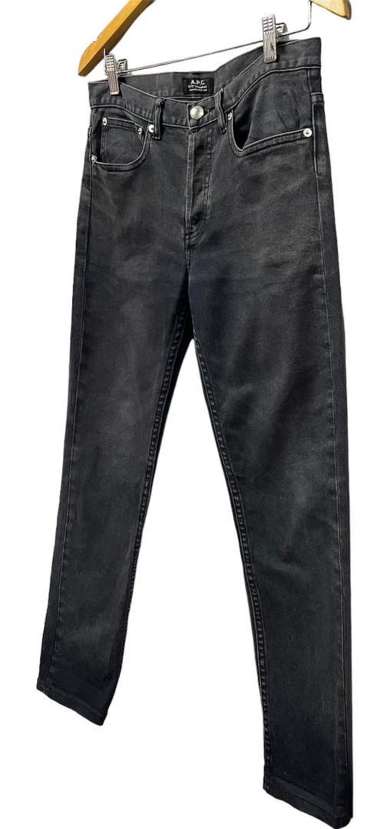 APC Jeans Denim Black Wash Skiny - Etsy