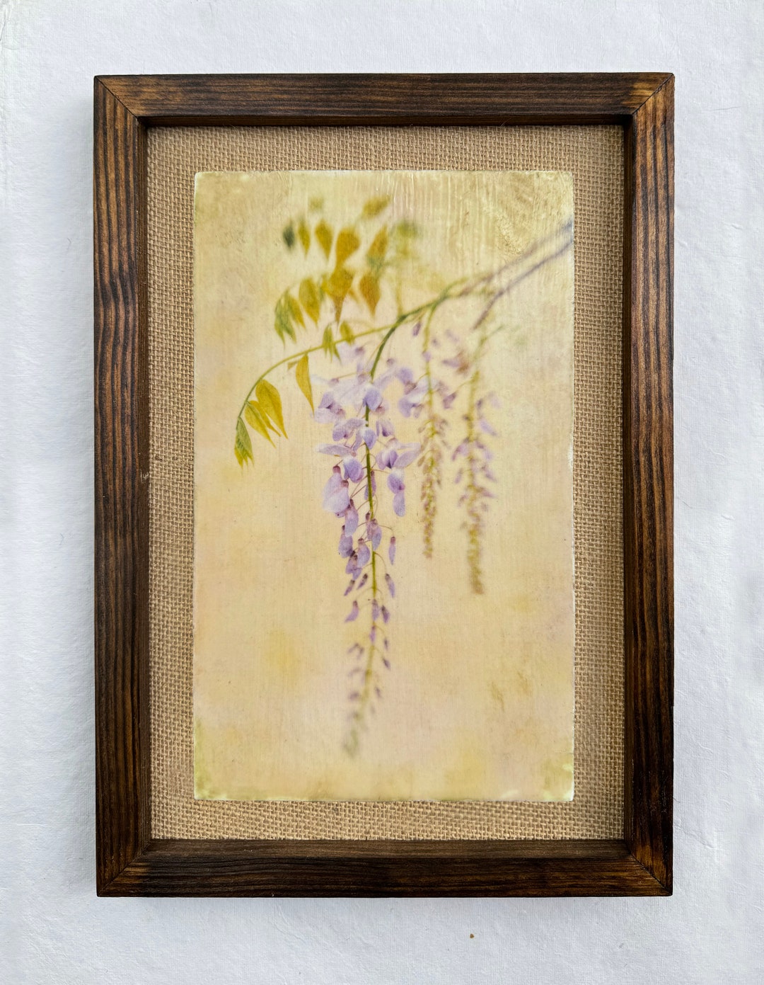 Wisteria Encaustic Floral Original - Etsy
