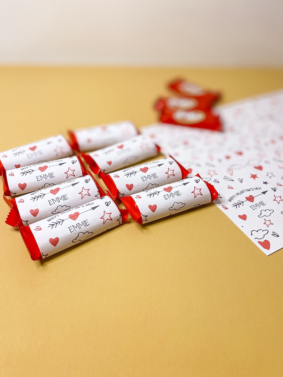 Printable Valentine Day Wrapper, Printable Valentine Day Card, Candy ...
