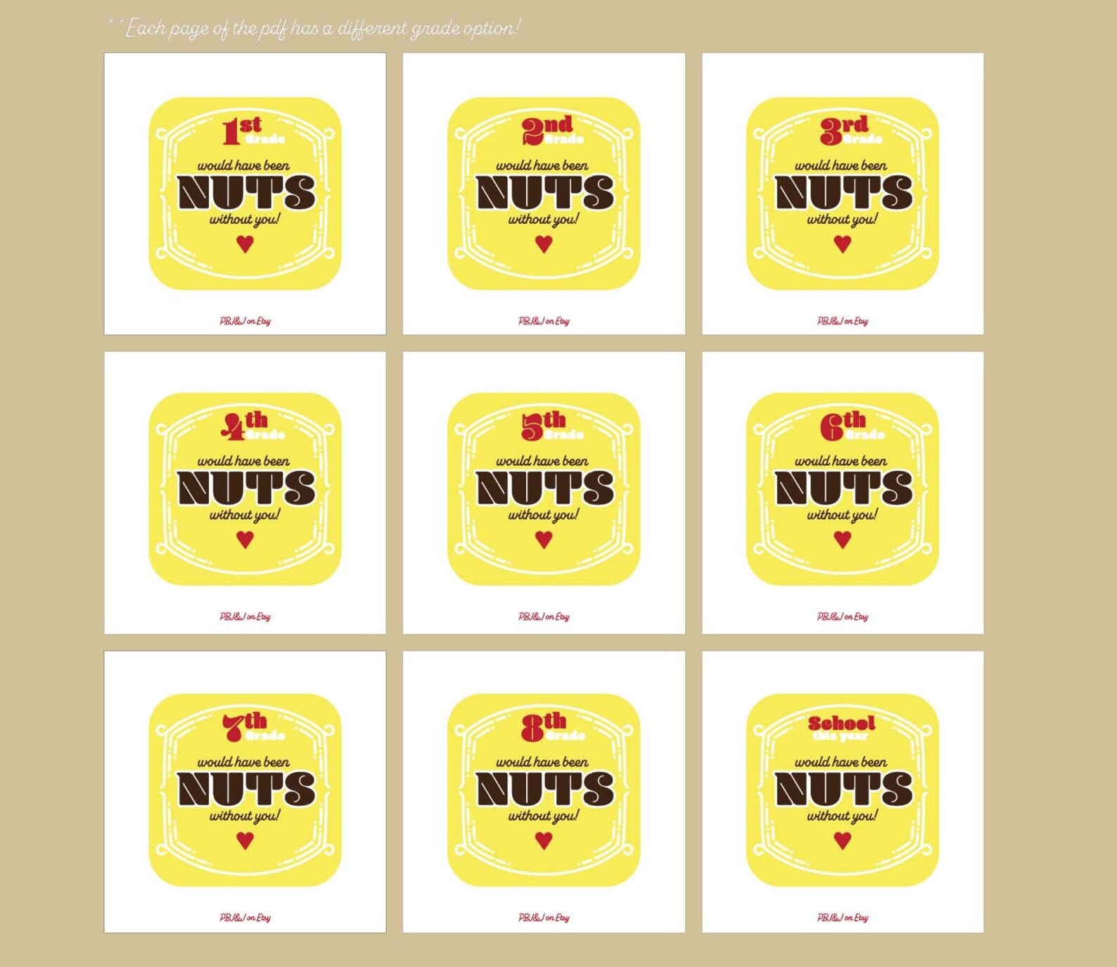 Printable Teacher Gift Card, End of Year Teacher Appreciation, Gift Tag ...