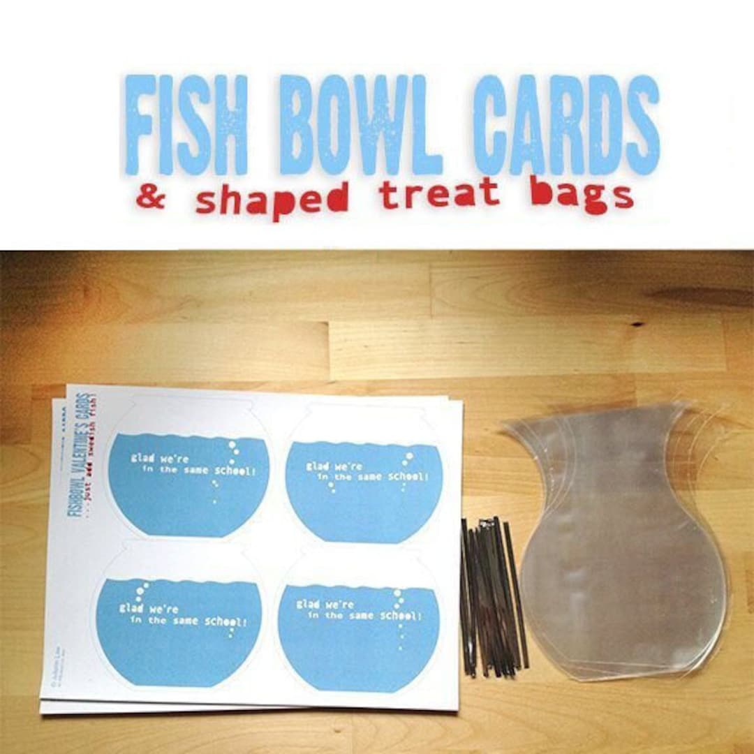 Pre-printed Swedish Fish Bowl Kit for Valentine's Treats - Etsy