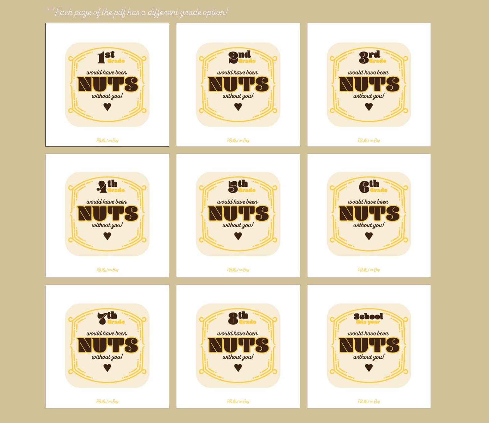 Printable Teacher Gift Card, End of Year Teacher Appreciation, Gift Tag ...